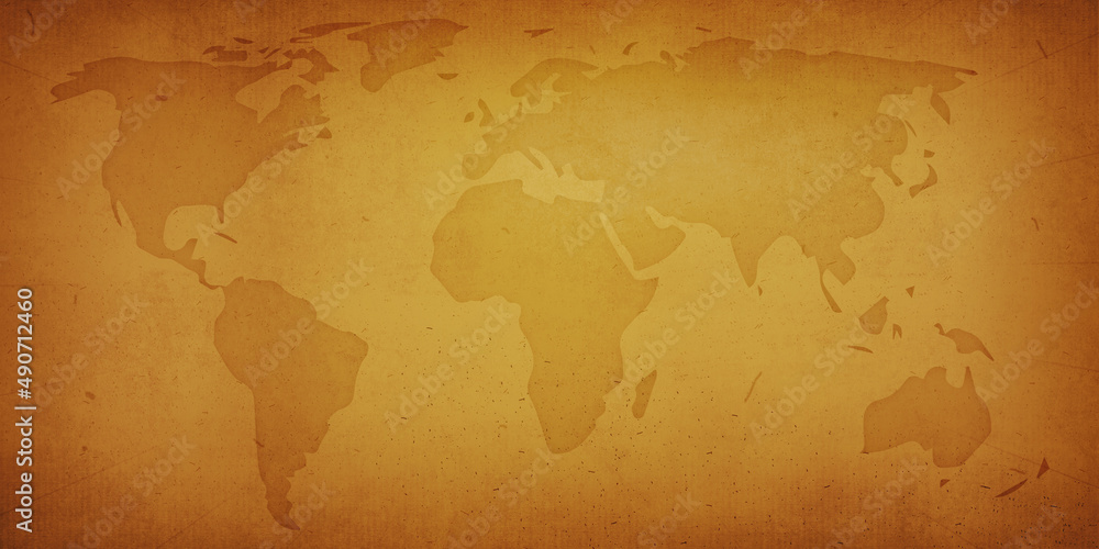 Vintage And Ancient World Map With Texture And Old Paper Style Background Classic Map Backdrop