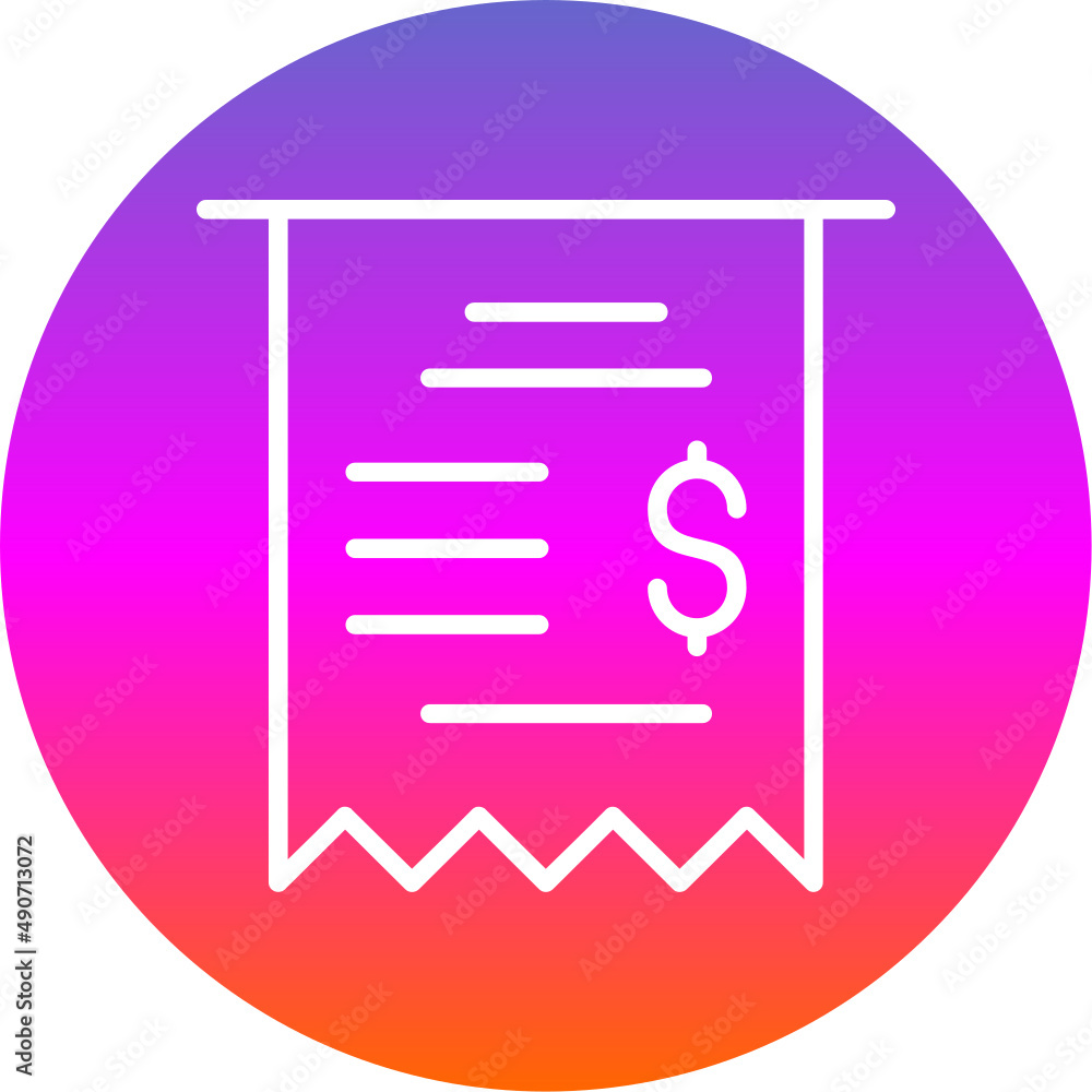 Receipt Icon Stock Vector | Adobe Stock