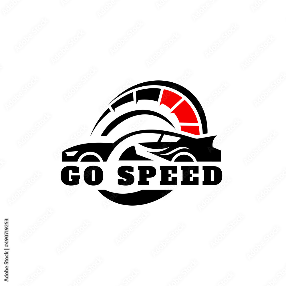 Full speed automotive car design logo vector racing event logo with ...