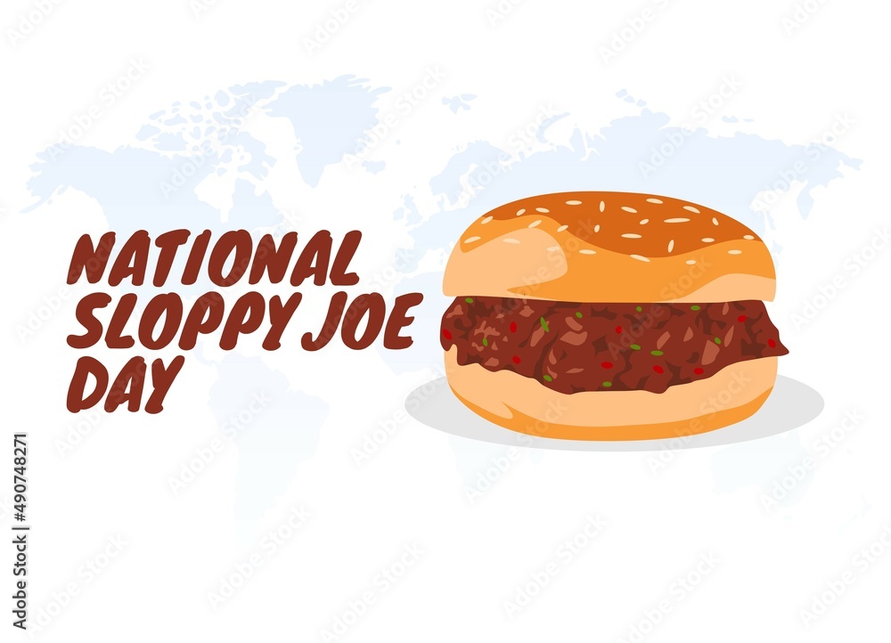 vector graphic of national sloppy joe day good for national sloppy joe ...