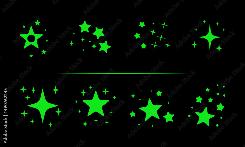 Star sparkle designs. Vector element for cute ads, children, banner ...