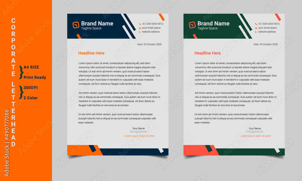 Creative Corporate Business Letterhead Design | Professional letterhead ...