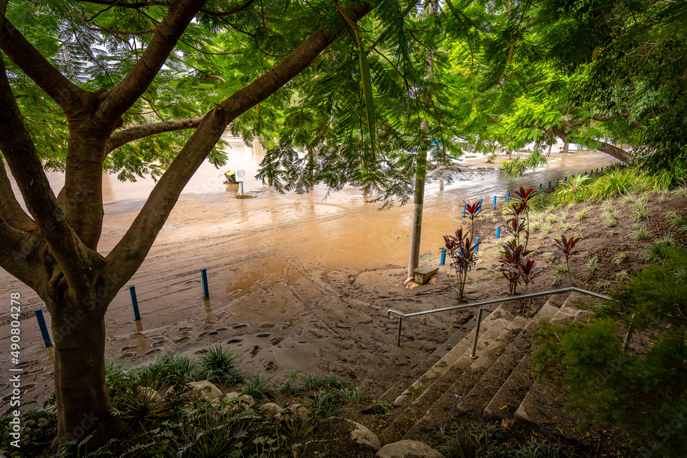 Brisbane, Queensland, Australia - Water receding after the flood ...