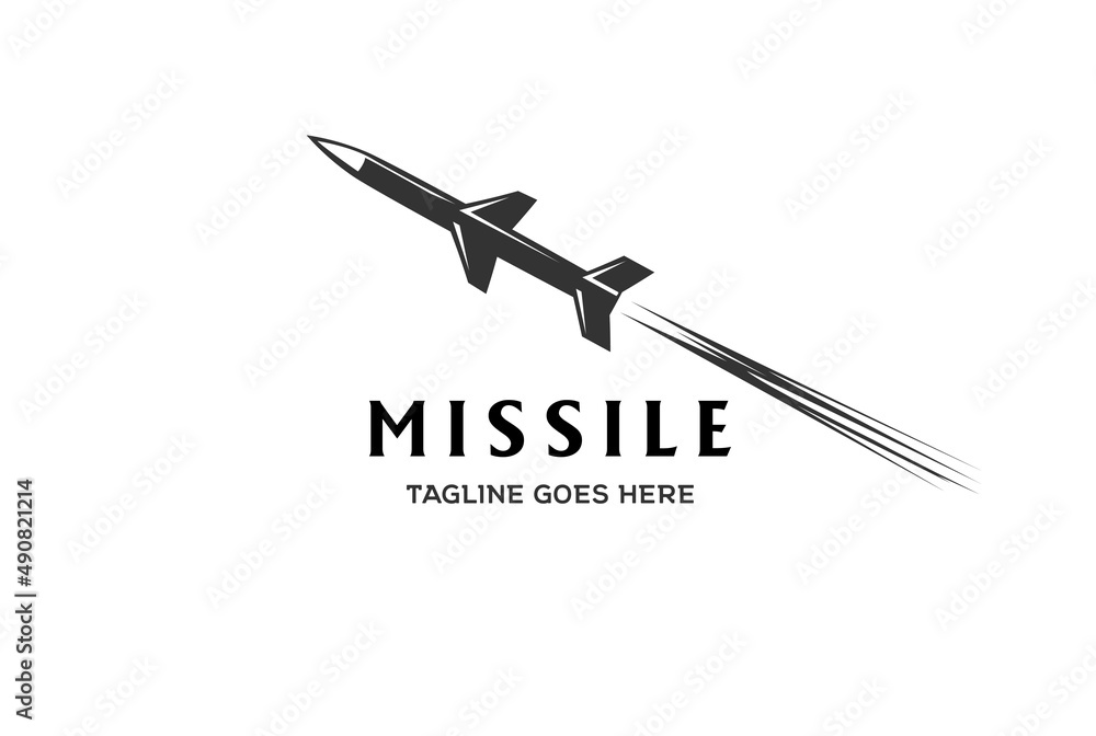 Retro Vintage Flying Missile Rocket Weapon Bomb for Force Army Military ...