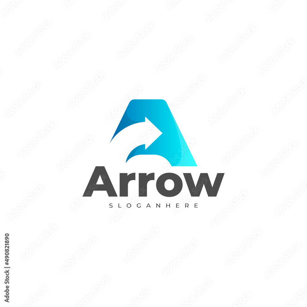 modern letter a and arrow logo design Stock Vector | Adobe Stock