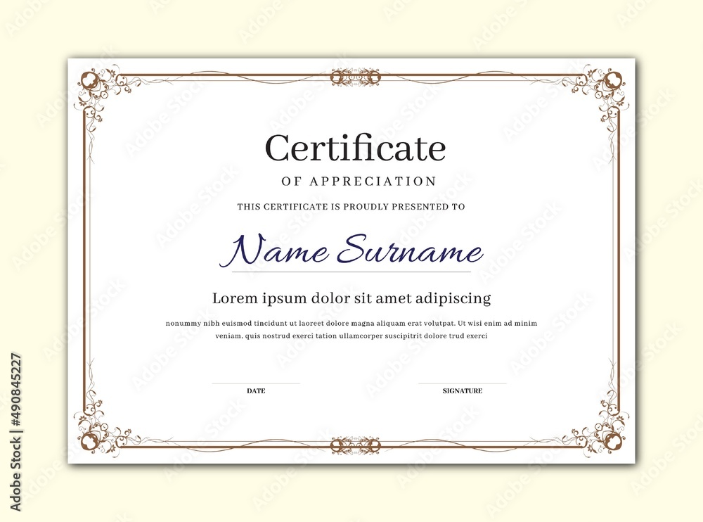 Vintage A4 Size Certificate Border And Frame Design Stock Vector Vintage A4 Size Certificate Border And Frame Design Stock Vector