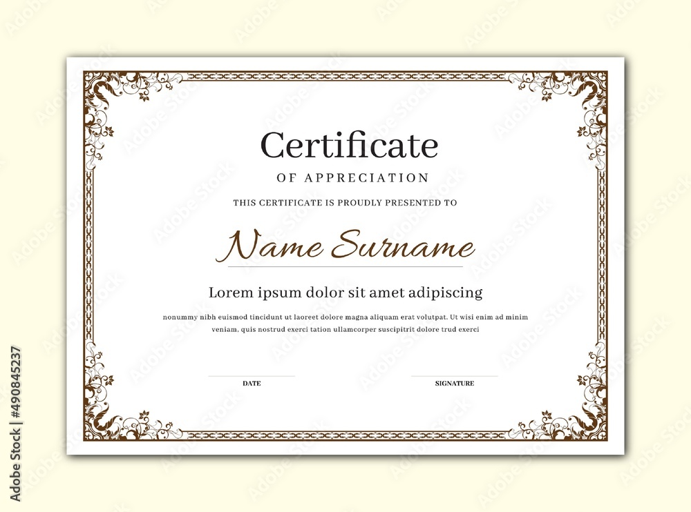 Best print ready download A4 Size Certificate Border and Frame Design ...