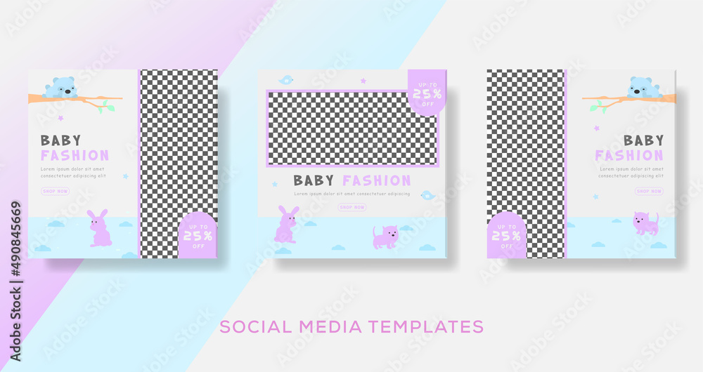 Baby template for social media post banner Premium Vector Stock Vector ...