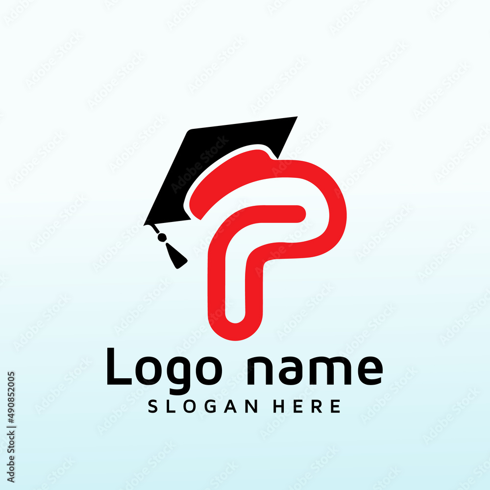 Design a logo for the online course letter P Stock Vector | Adobe Stock