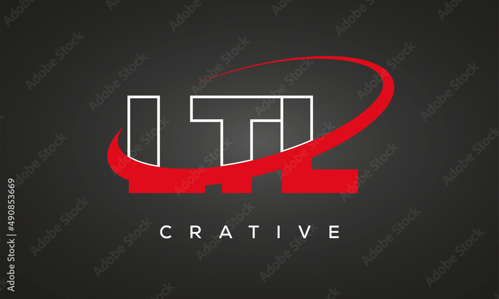 LTL creative letters logo with 360 symbol vector art template design ...