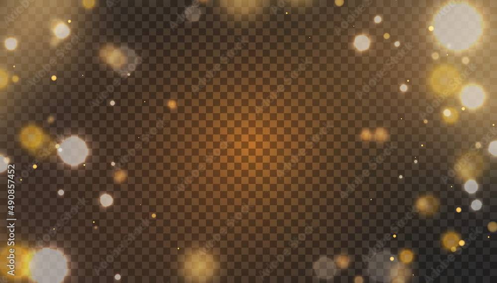 Isolated bright flickering light effect on transparent background ...