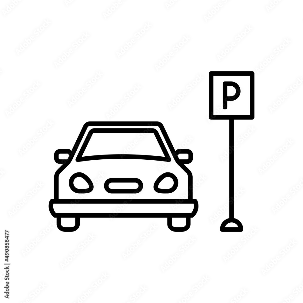 Car Parking Icon Logo Design Vector Template Illustration Stock Vector ...