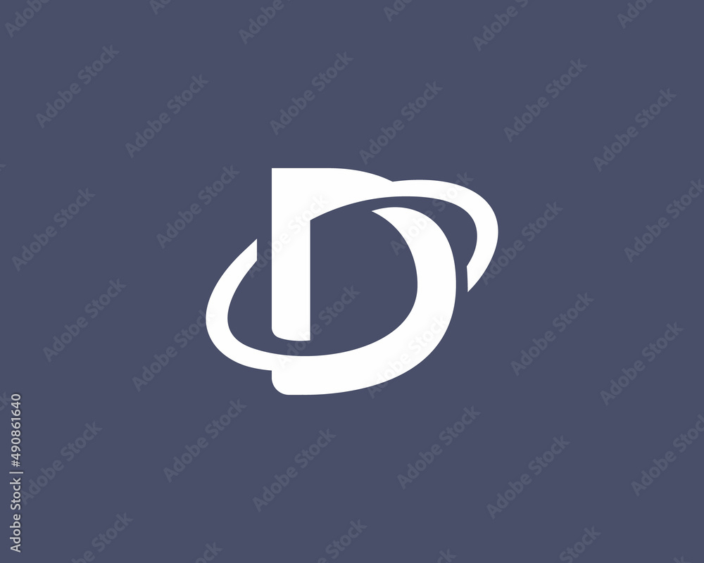 Revolving letter D modern logo icon design concept. Application icon ...