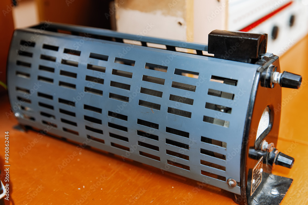 Rheostat (variable resistor). Powerful resistance rheostat. The old ...