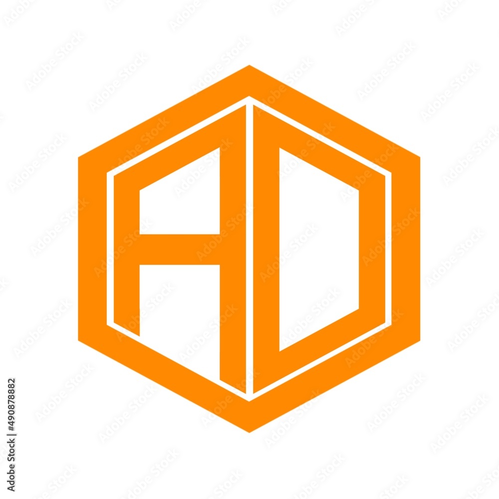 Modern logo. A or d joint logo design on white surface. Luxury logo ...