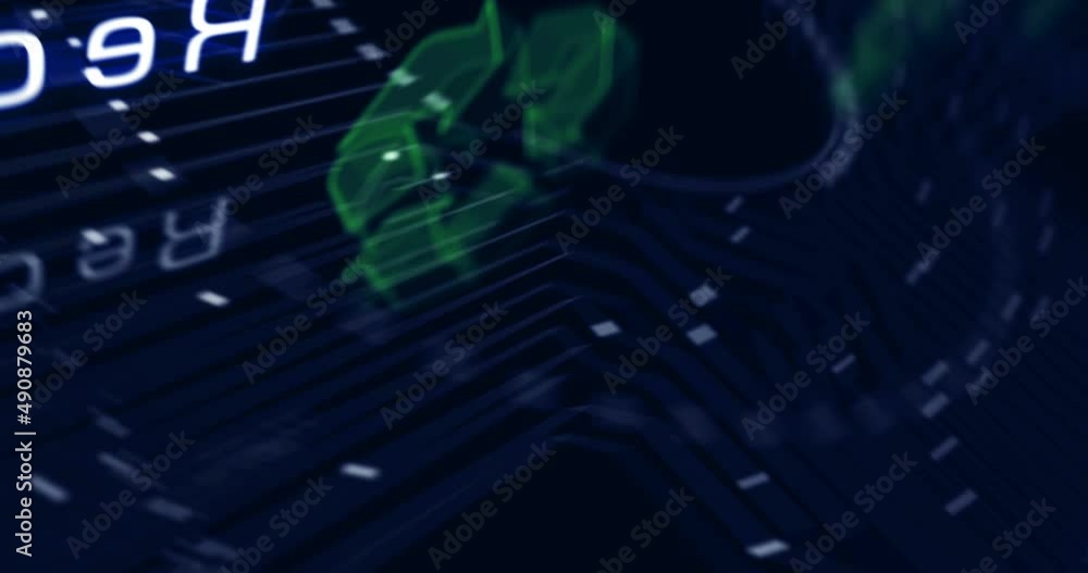 Recycling icon, ecology, waste data management and sustainable industry ...