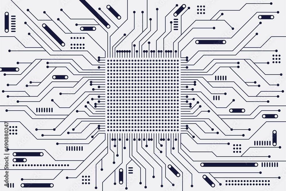 Circuit Board White Background
