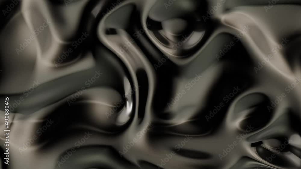 Abstract organic dark texture. Seamless loop. Wavy surface. 3D rendered ...