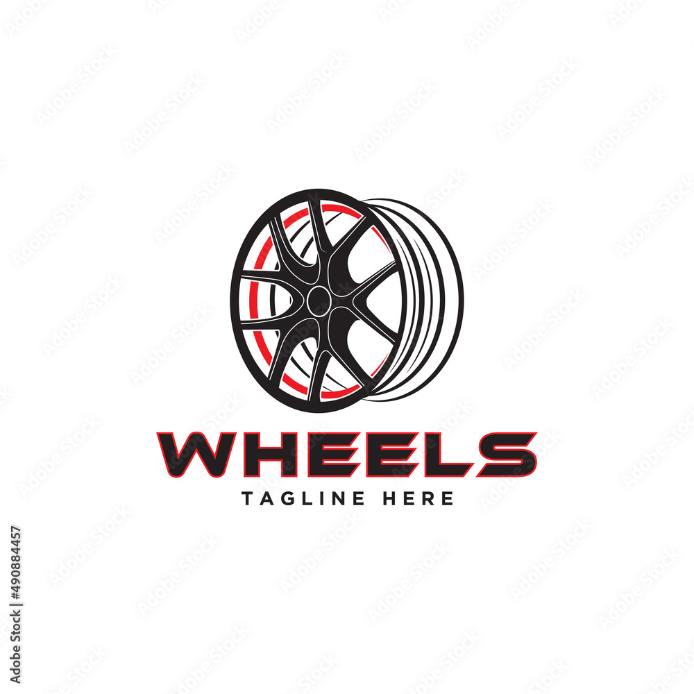Wheels Logo Design template, Vector illustration Stock Vector | Adobe Stock