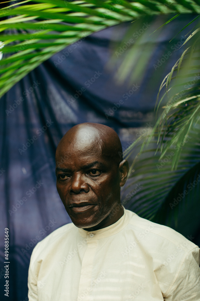 portrait of an older african man Stock Photo | Adobe Stock