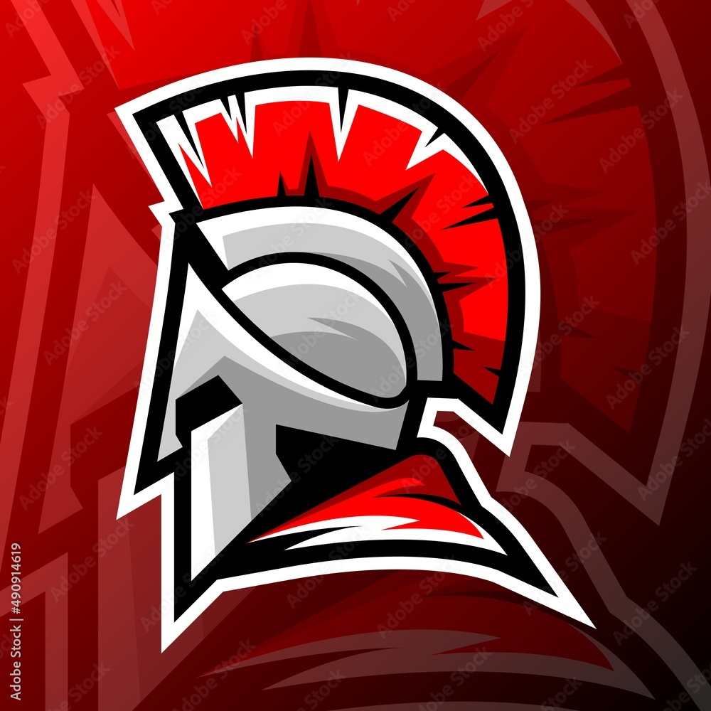 vector graphics illustration of a spartan in esport logo style. perfect ...