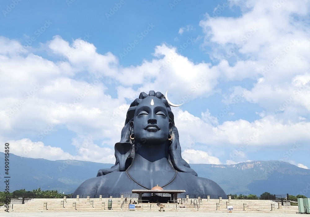 A beautiful view of adi yogi shiva. Stock Photo | Adobe Stock