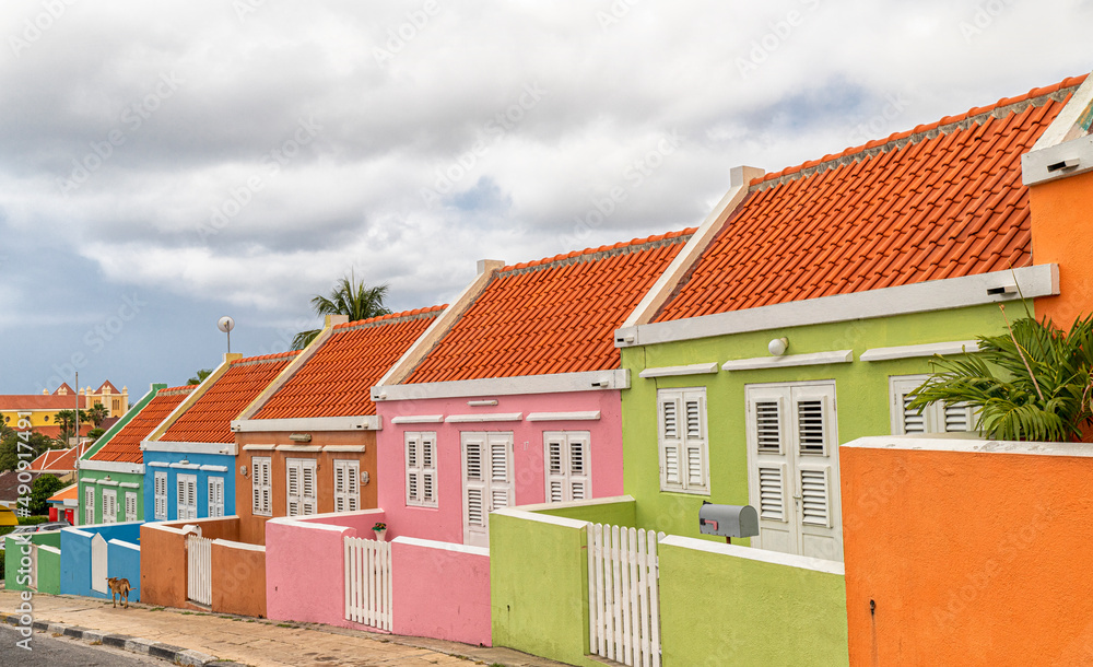 Colorful houses Curacao Stock Photo | Adobe Stock