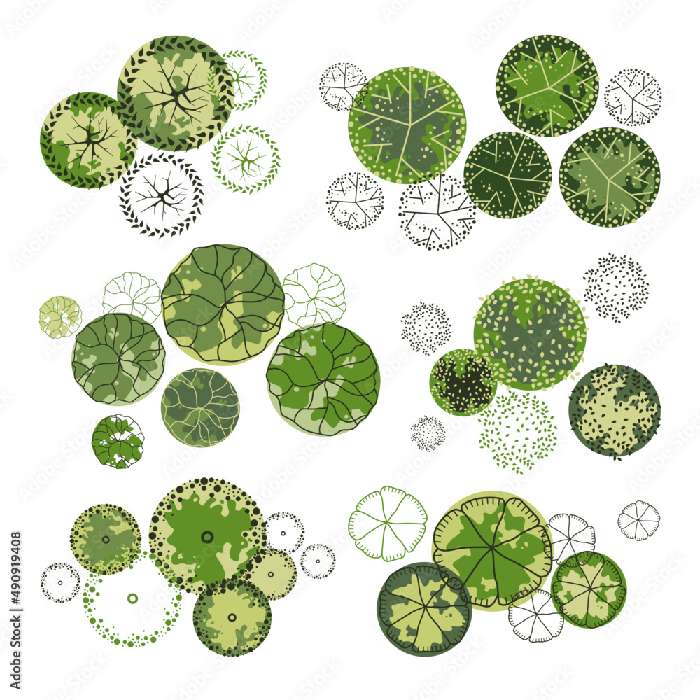 Trees For The Master Plan Tree For Architectural Floor Plans Entourage Design Various Trees