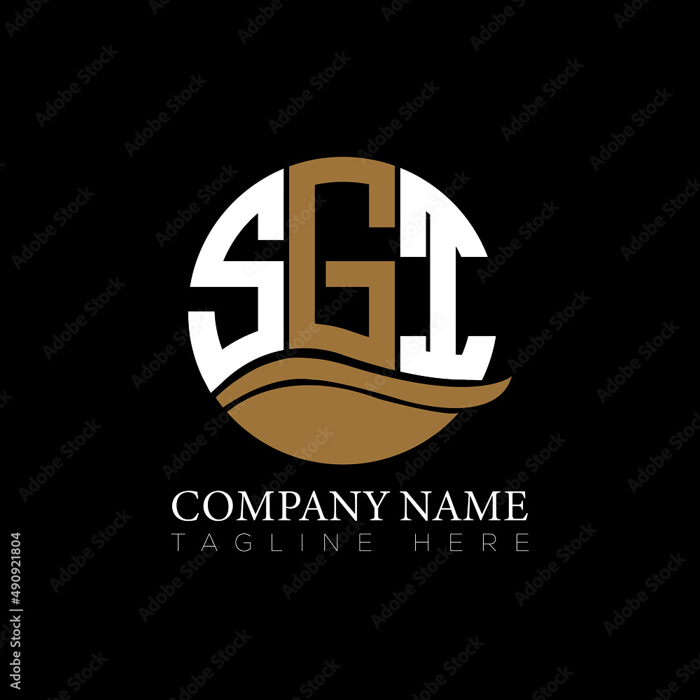 SGI logo monogram isolated on circle element design template, SGI ...