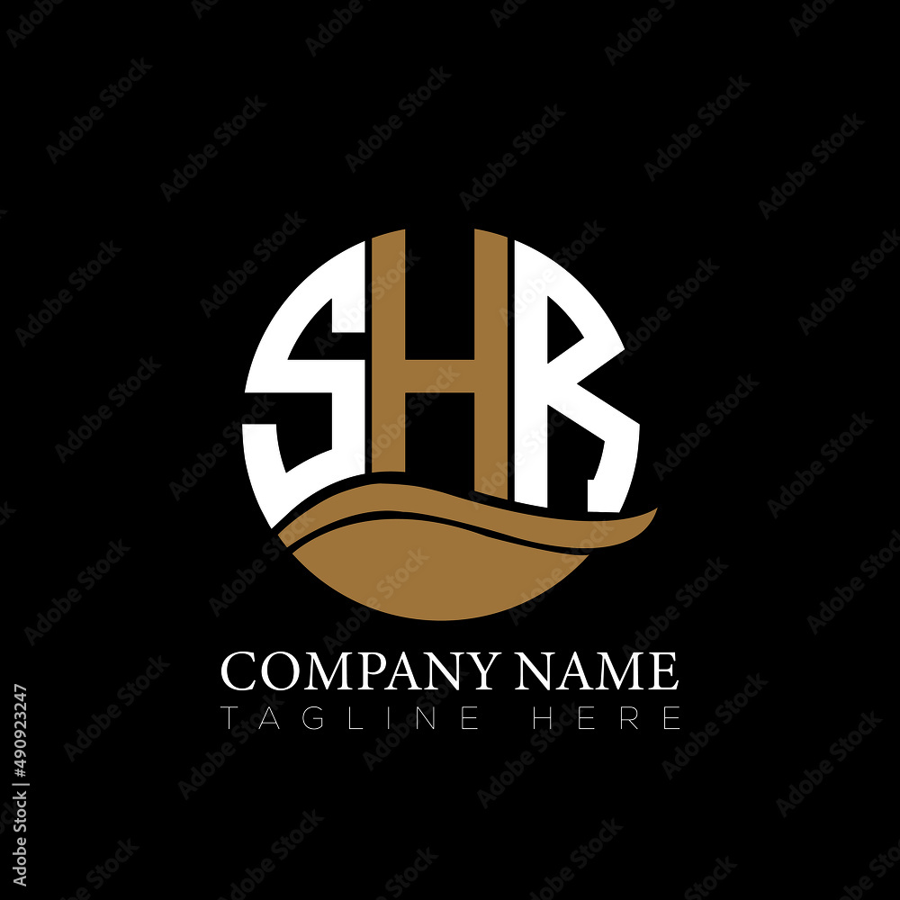 SHR logo monogram isolated on circle element design template, SHR ...