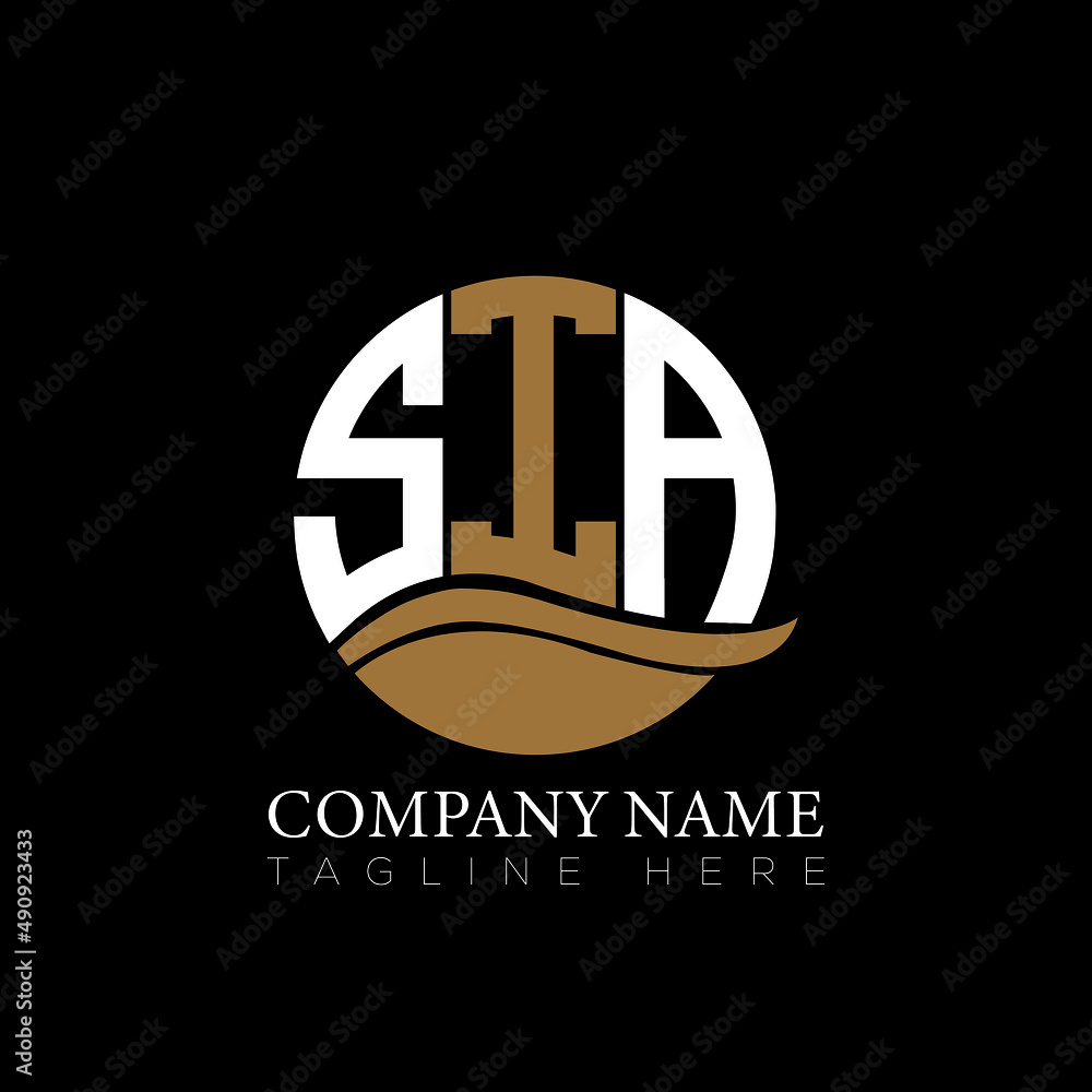 SIA logo monogram isolated on circle element design template, SIA ...