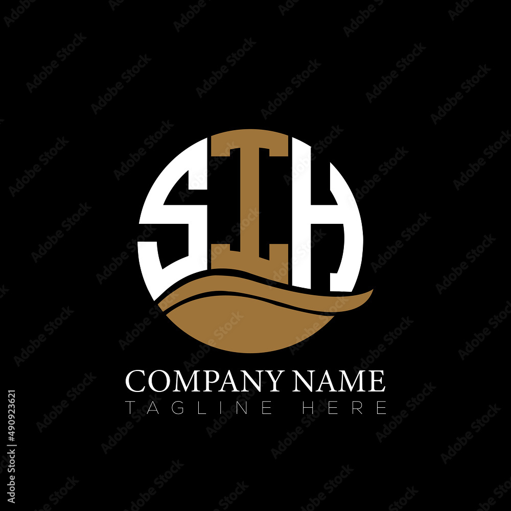 SIH logo monogram isolated on circle element design template, SIH ...