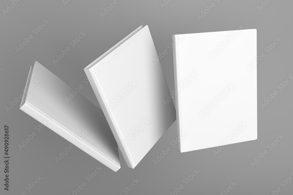 3d render. Blank template for book cover design. Book mockup Stock ...