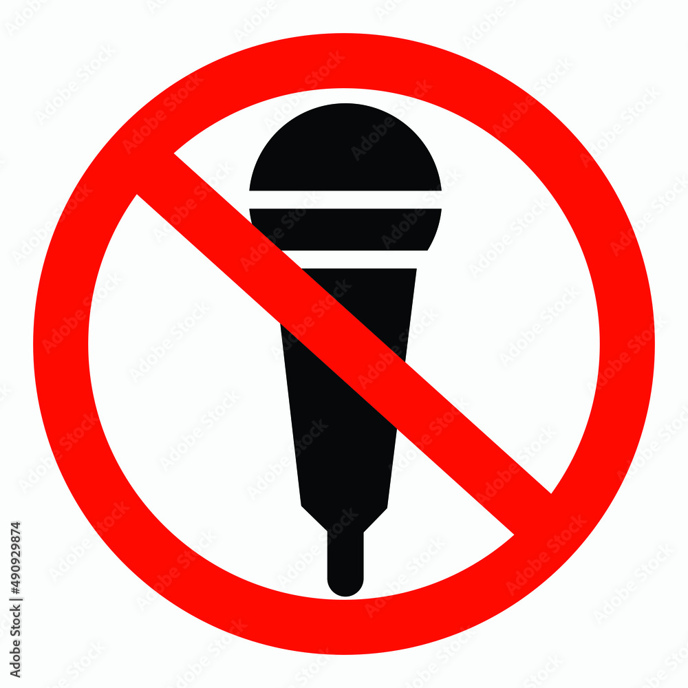 No microphone. No sound. Music ban. The microphone is off. Shopping ...