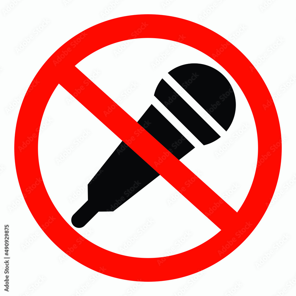 No microphone. No sound. Music ban. The microphone is off. Shopping ...