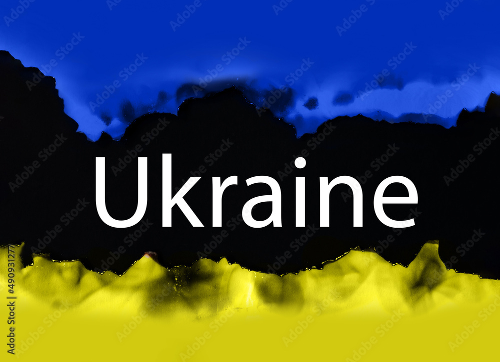 Dirty ukrainian flag stop war in Ukraine concept Stock Photo | Adobe Stock