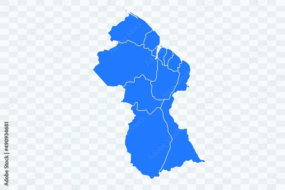 Guyana map to color