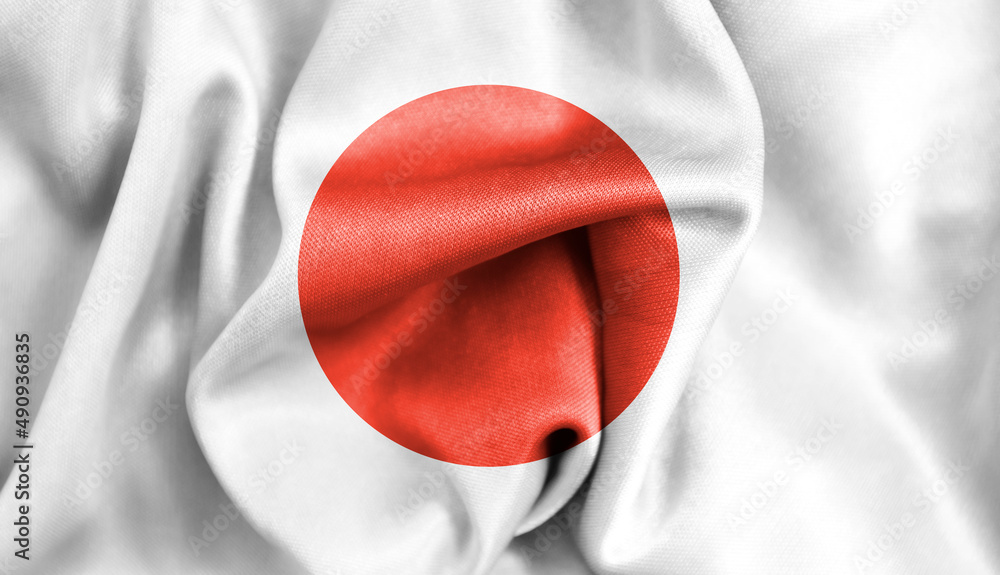 flag Japan silk cloth background Stock Illustration | Adobe Stock