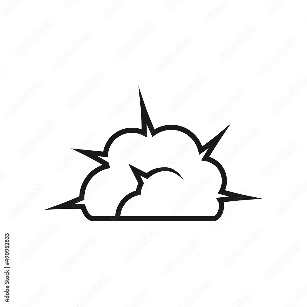 explosion line icon. war and military symbol. isolated vector image ...