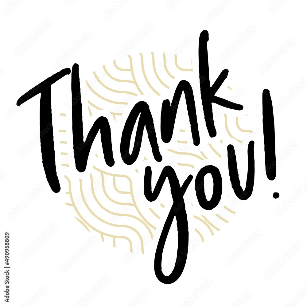 Thank You Card. Hand Written Lettering for Title, Heading, Photo ...