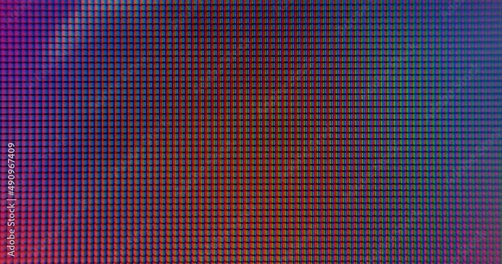 Fast flashing multi-colored light on the pixel screen. Dynamic ...