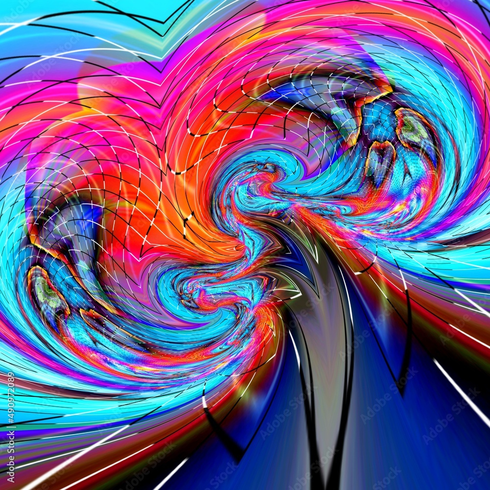 Abstract coloring background of the gradient with visual wave and ...