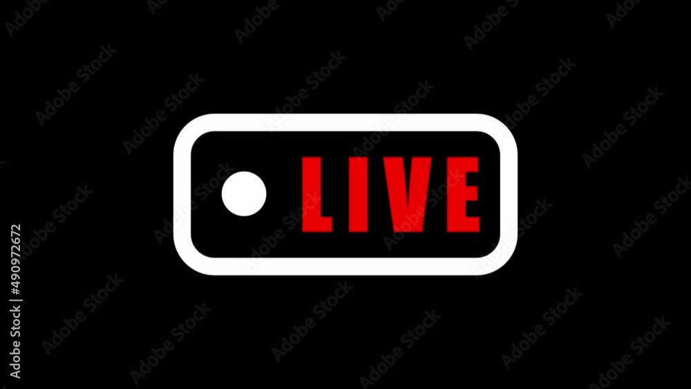 Live Stream. Animated icon on transparent background. Live broadcast ...