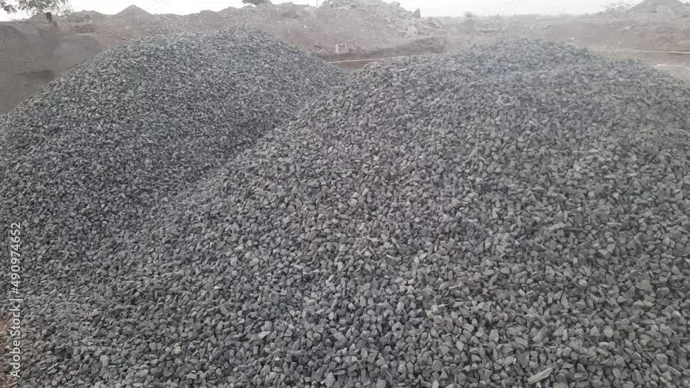 Stone Aggregate Material for Construction. Crushed limestone aggregate ...