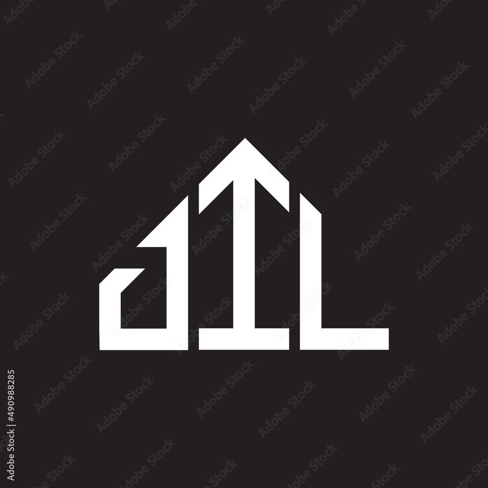 DIL letter logo design on black background. DIL creative initials ...