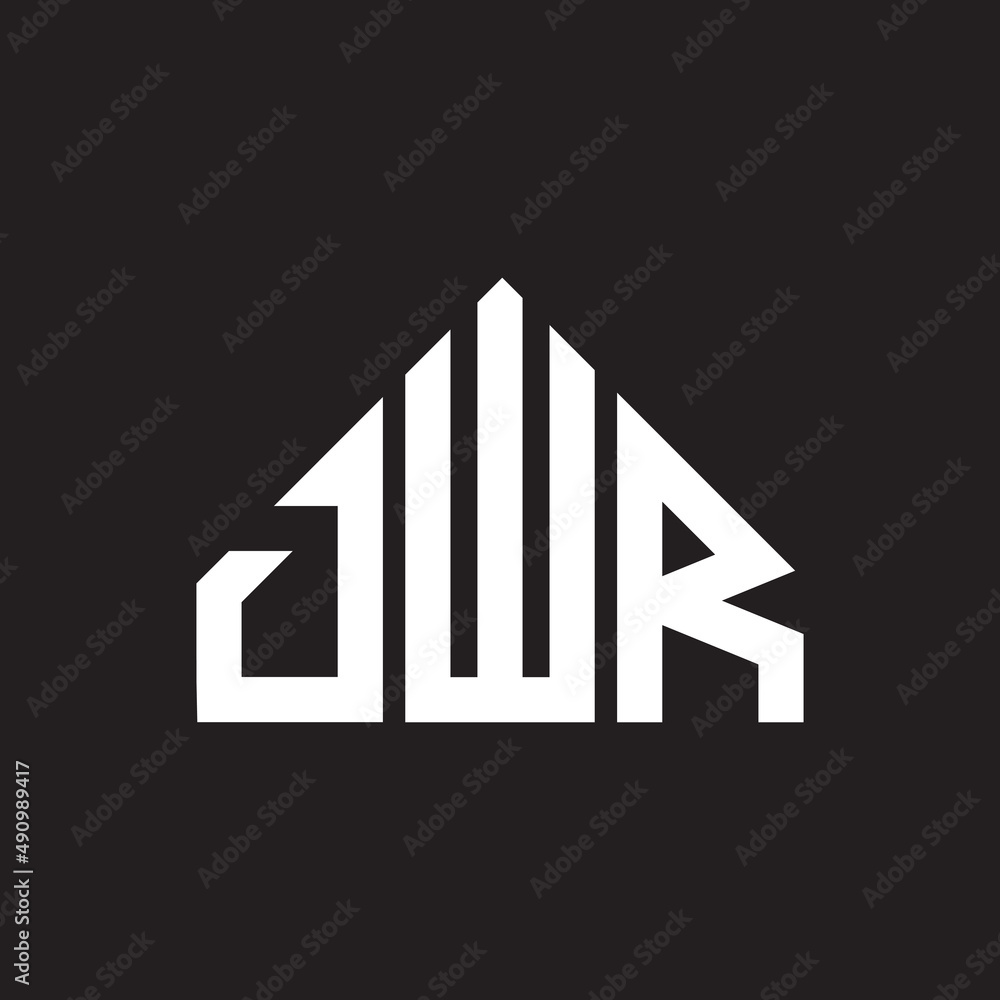 DWR letter logo design on black background. DWR creative initials ...
