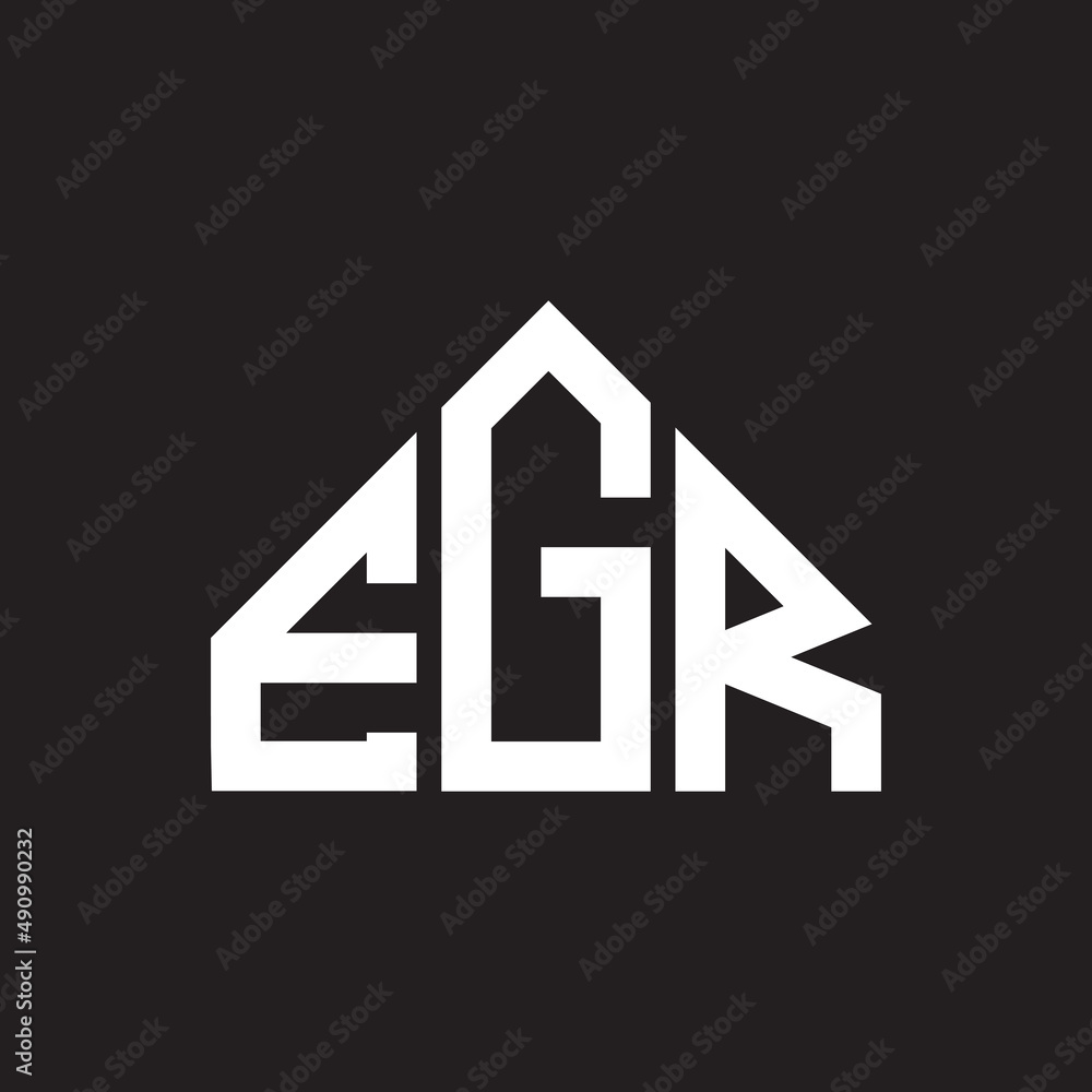 EGR letter logo design on black background. EGR creative initials ...