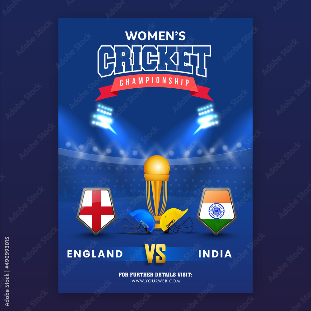 Women's Cricket Championship Flyer Design With Participating Countries ...