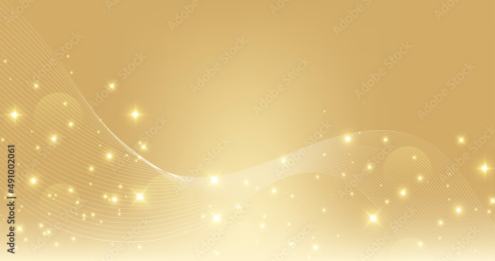 luxury gold bokeh background with realistic shine glare Stock Vector ...