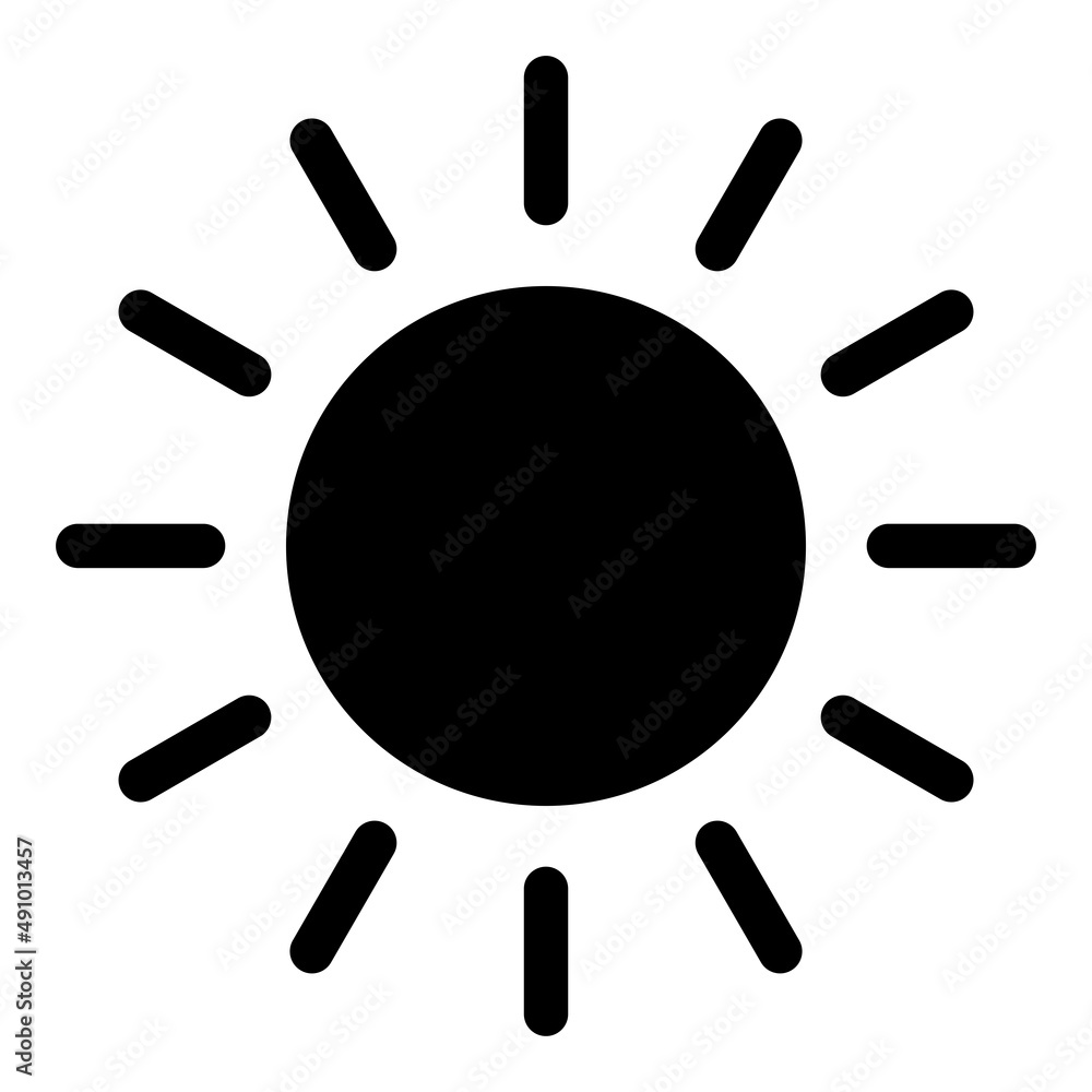 Simple Sun Vector Black